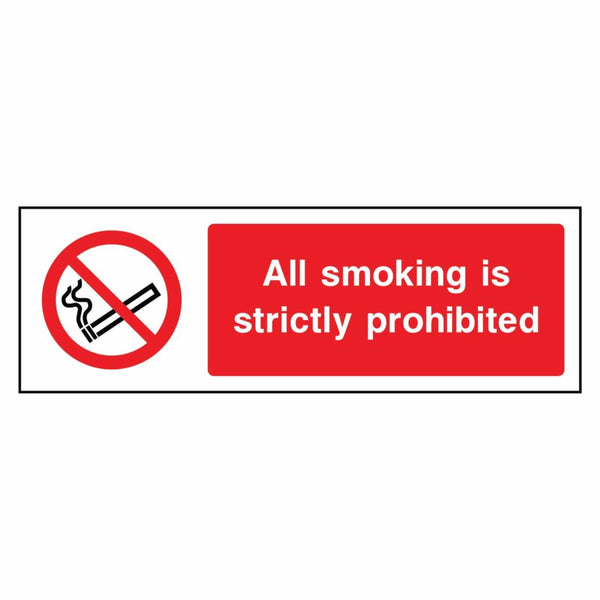 All Smoking is Strictly Prohibited Sign - The Safety Sign Depot