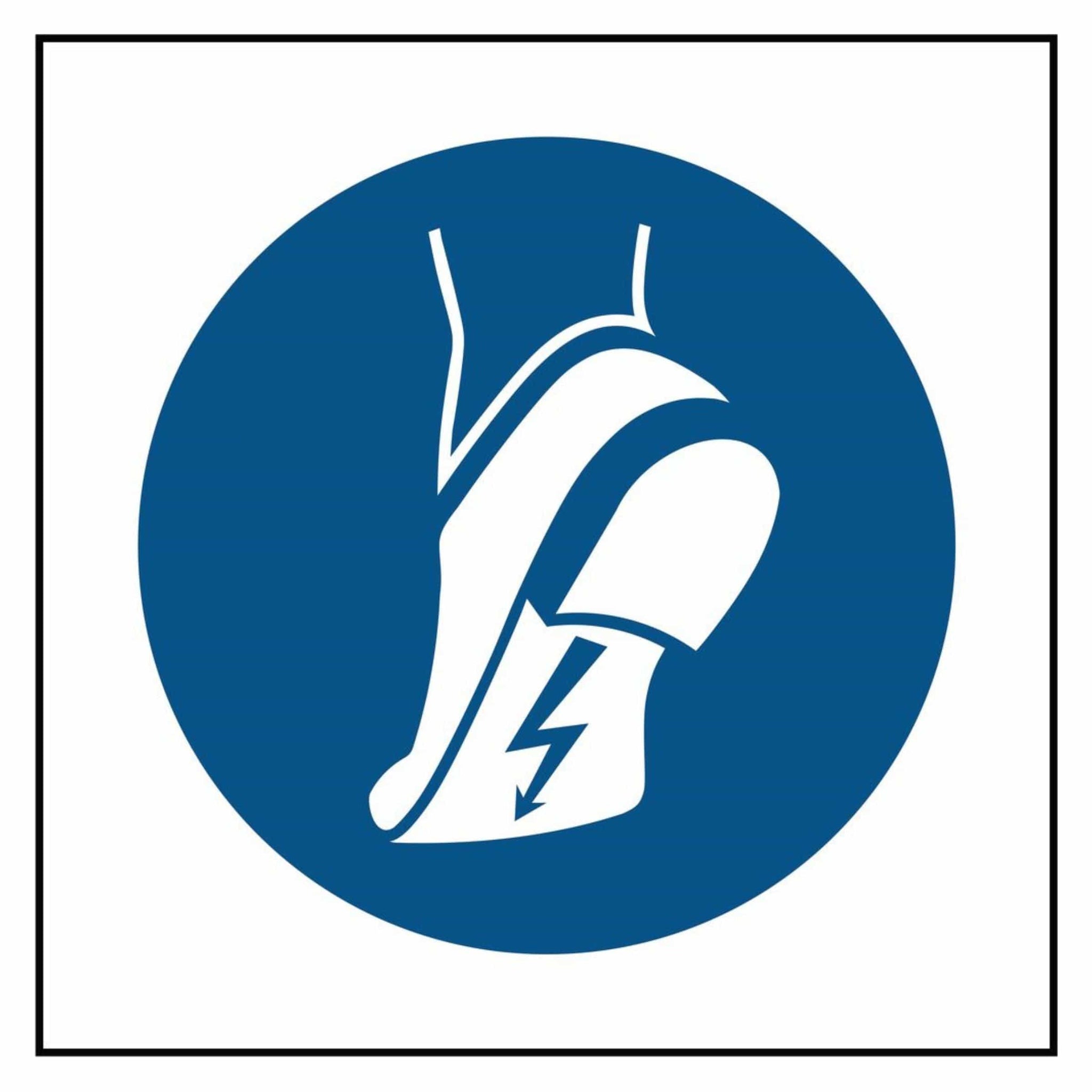 Anti-Static Footwear PPE Symbol Sign - The Safety Sign Depot