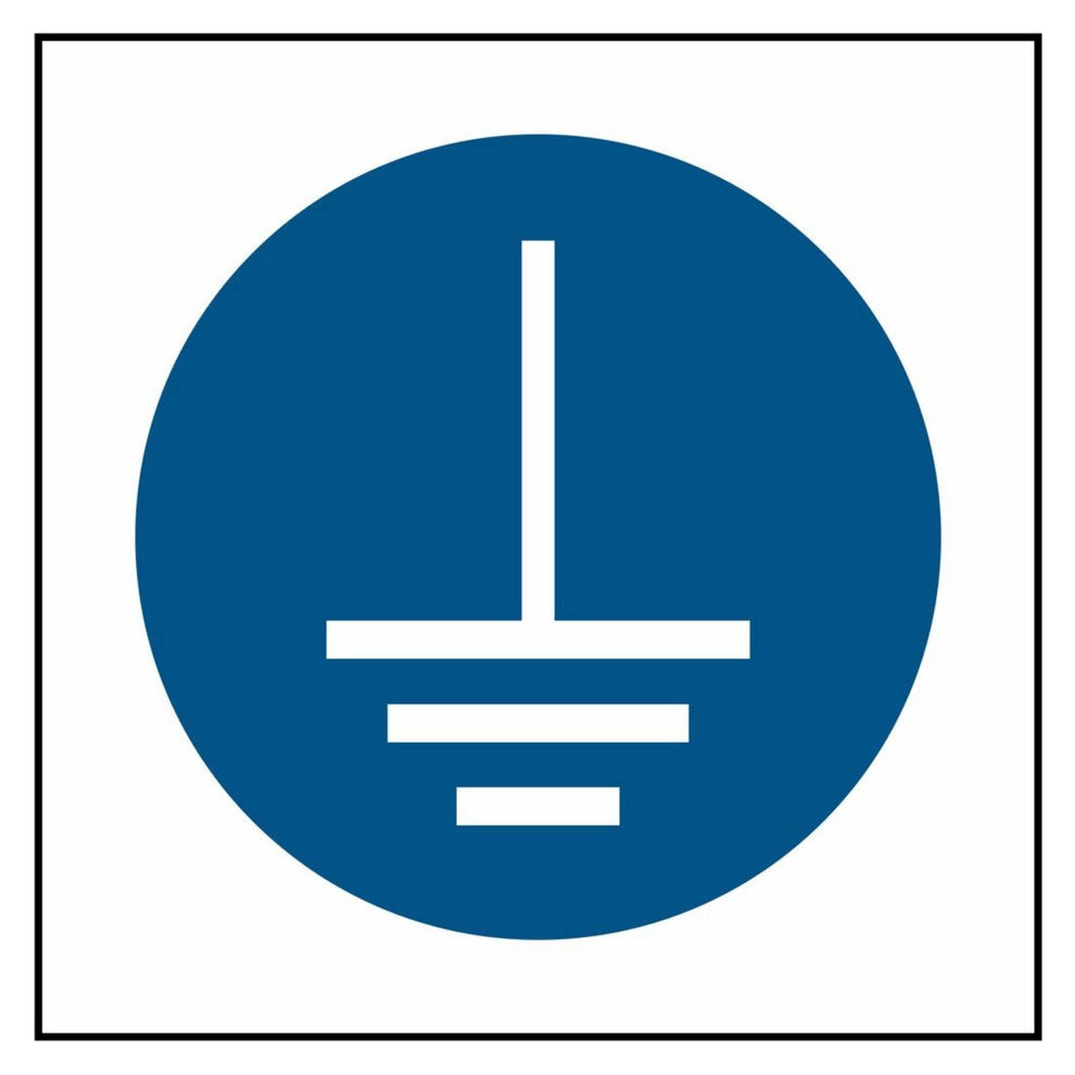 Connect to Ground Symbol Sign | Large Bulk Discounts – My Store