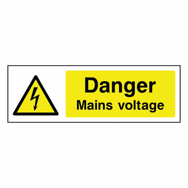 Danger - Mains Voltage Sign | Bulk Savings | Top UK Prices