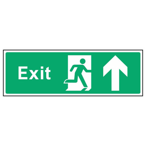 Emergency Fire Exit Up Arrow Sign - The Safety Sign Depot