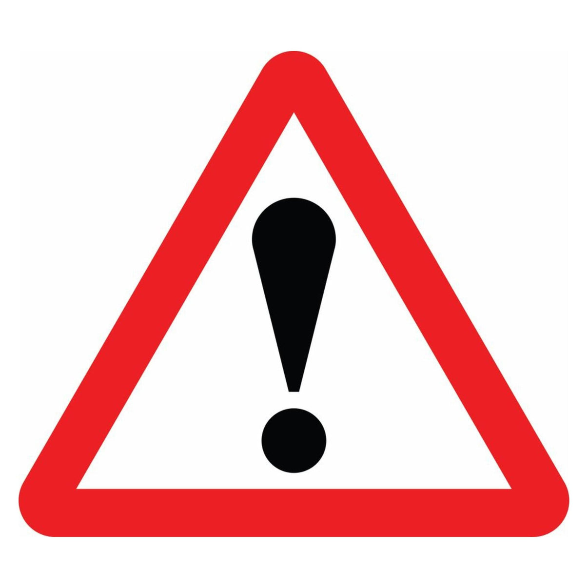 Exclamation Mark Road Warning Sign - The Safety Sign Depot