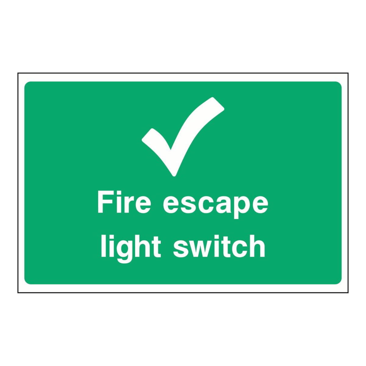 Fire Escape Light Switch Sign - The Safety Sign Depot