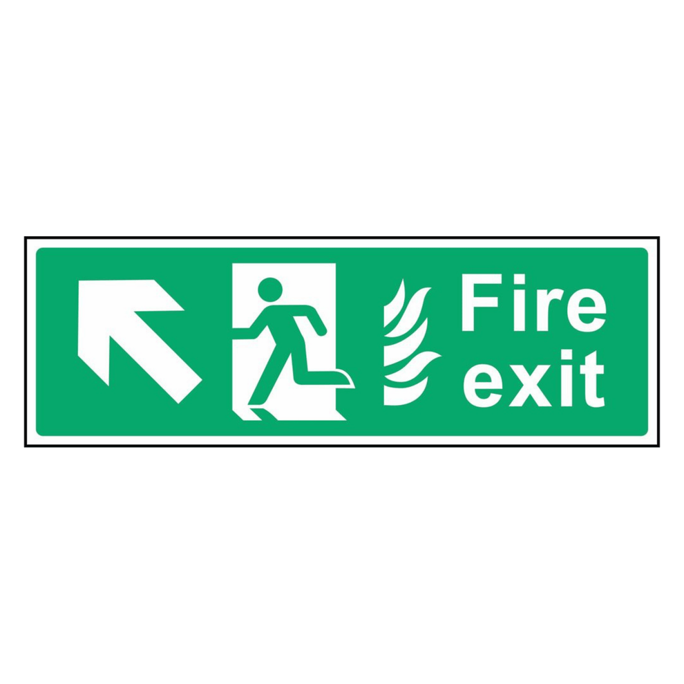 Fire Escape Top Left Sign | Large Bulk Discounts!