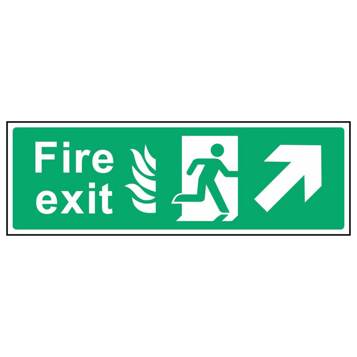 Fire Escape Top Right Sign - The Safety Sign Depot