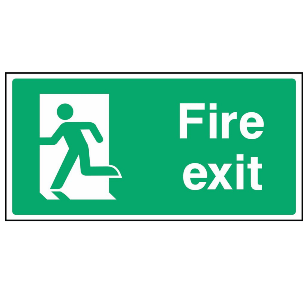 Fire Exit Running Man Left Sign - The Safety Sign Depot