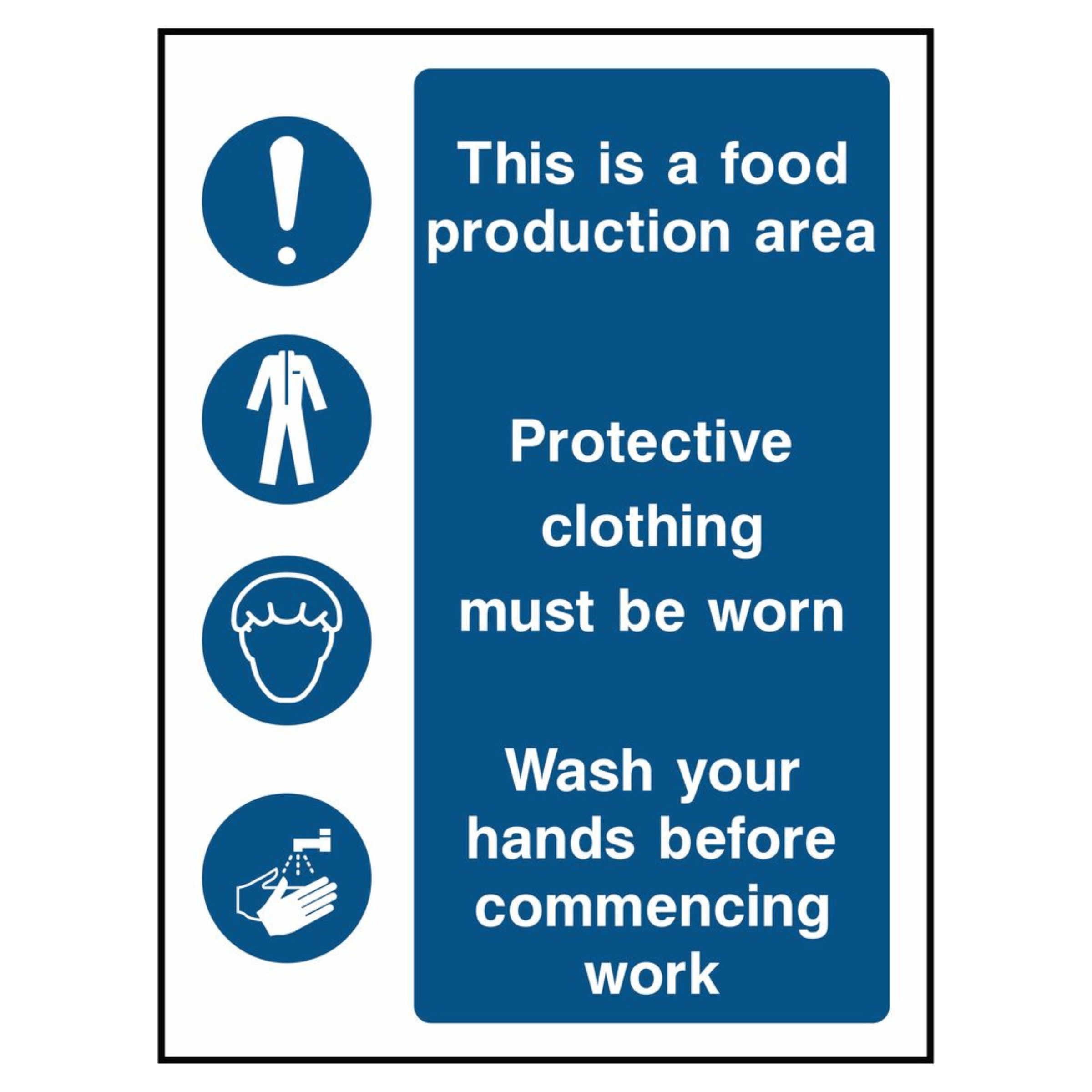 Food Production Area PPE Sign | Big Bulk Discounts! - The Safety Sign Depot