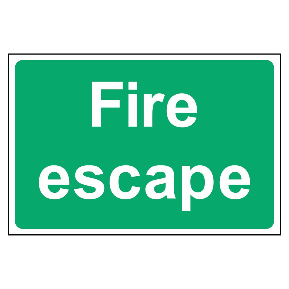 Green Fire Escape Sign - The Safety Sign Depot
