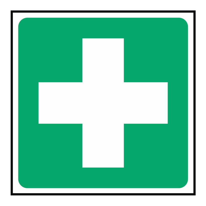 Green First Aid Symbol Sign - The Safety Sign Depot