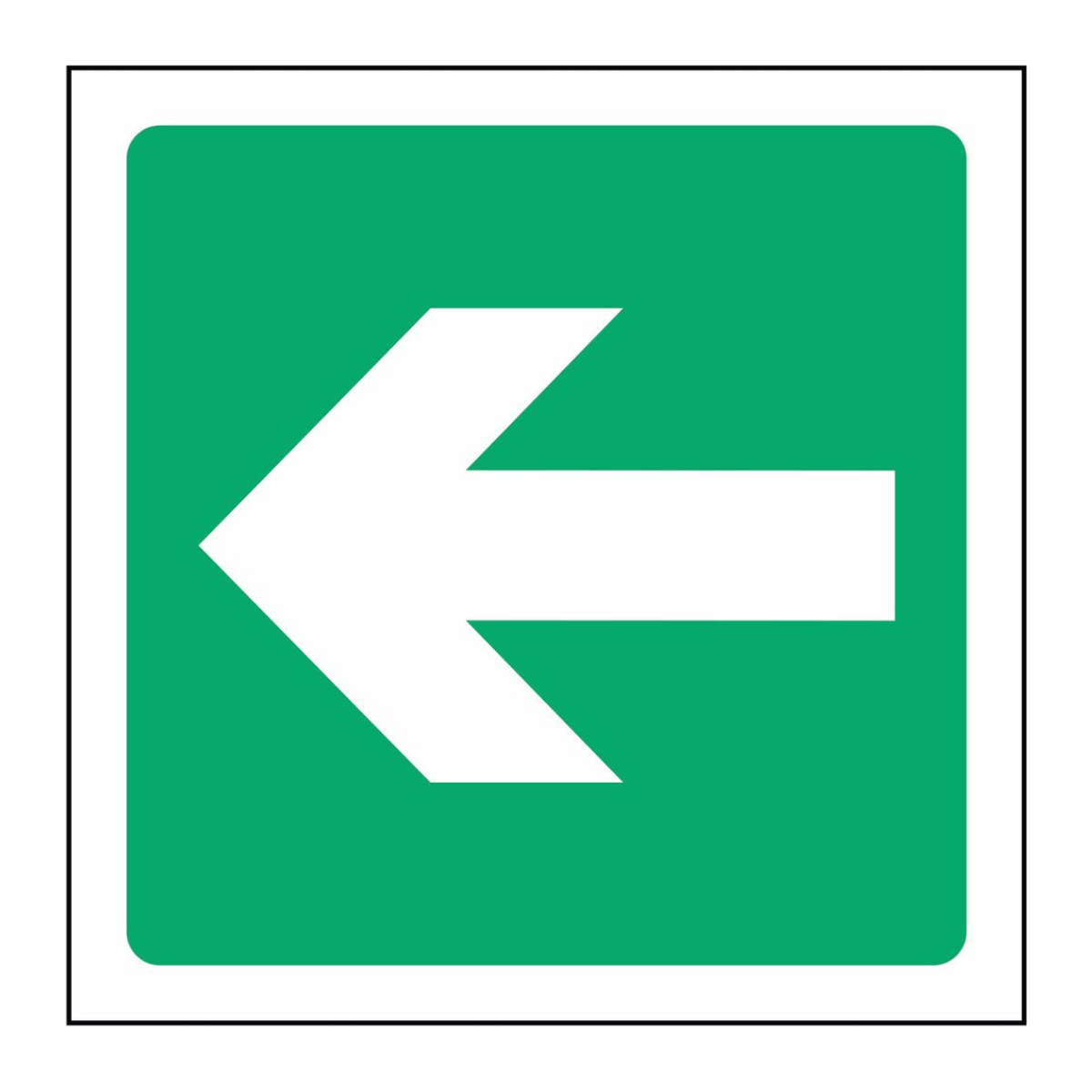Green Left Arrow Symbol Sign - The Safety Sign Depot