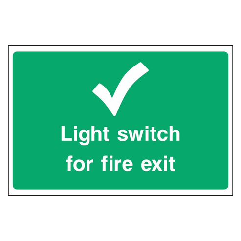 Light Switch for Fire Exit Sign - The Safety Sign Depot