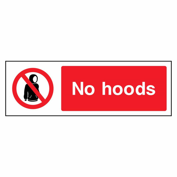 No Hoods Prohibition Sign | Big Bulk Discounts! – My Store