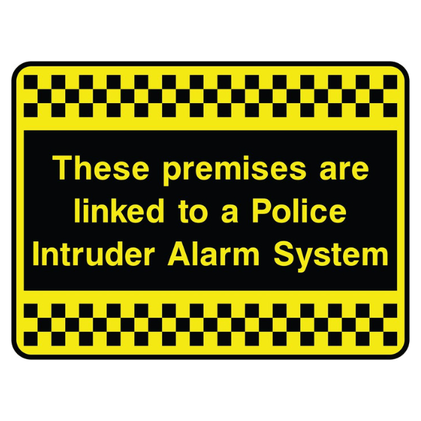 Police Intruder Alarm System Sign - The Safety Sign Depot