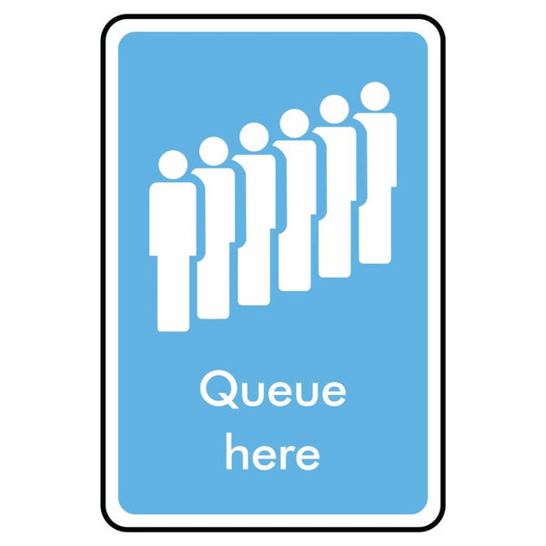 Queue Here Symbol Information Sign | Bulk Discounts – My Store
