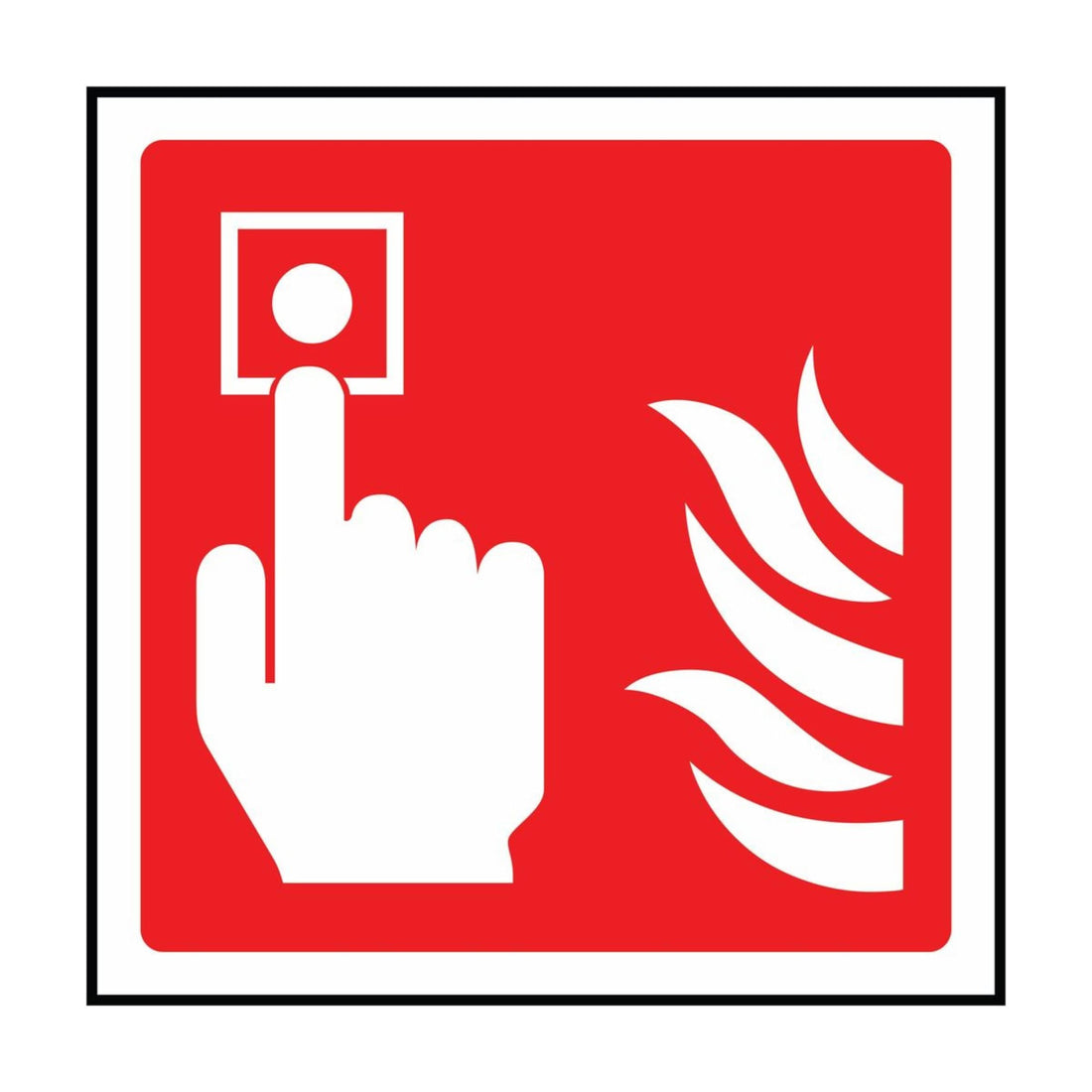 Red Fire Alarm Symbol Sign - The Safety Sign Depot