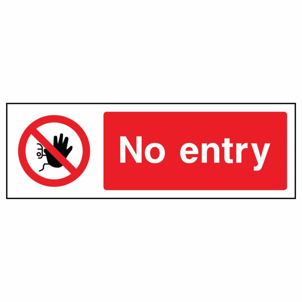 Red No Entry Prohibition Sign - The Safety Sign Depot