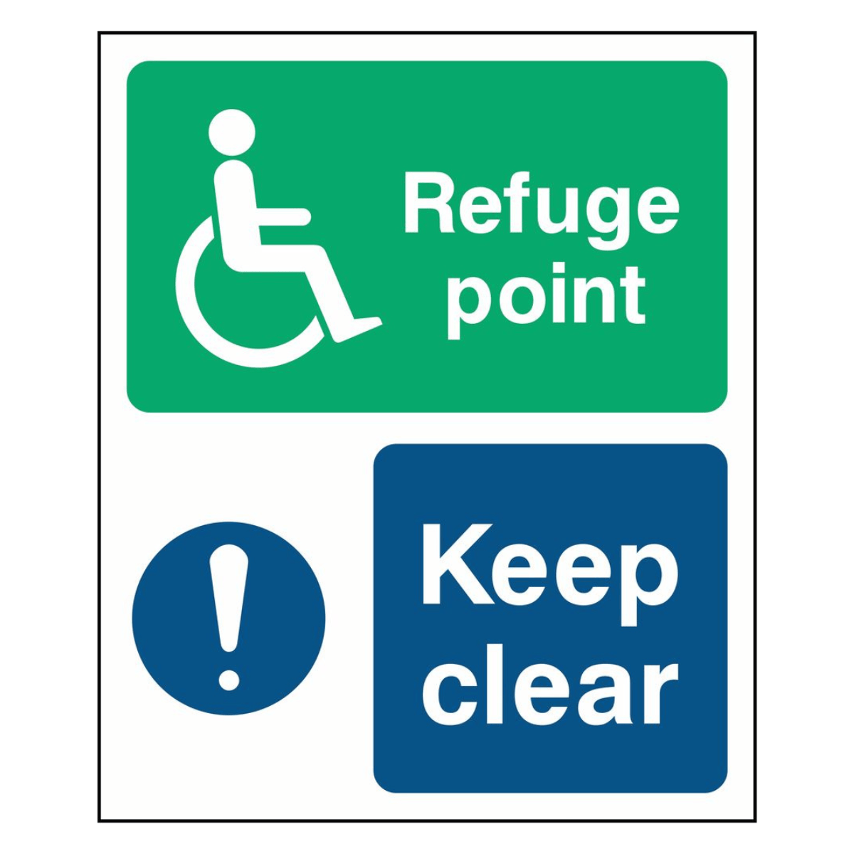 Refuge Point - Keep Clear Sign - The Safety Sign Depot