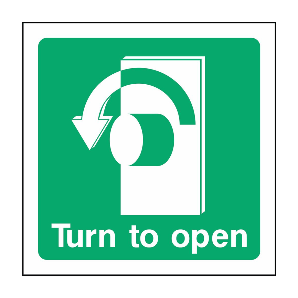 Turn Fire Door Left Sign - The Safety Sign Depot